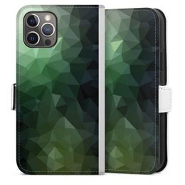 DeinDesign iPhone 12 Pro Handy Klapph&uuml;lle Handyh&uuml;lle aus Kunst Leder wei&szlig; Flip Case Tarnmuster Geometric Mosaic Sideflip mit Lasche