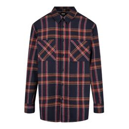 Urban Classics Hemd Herren Gr&ouml;&szlig;e 4XL navy / orange / rot / wei&szlig;