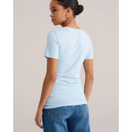 WE Fashion T-Shirt Damen Gr&ouml;&szlig;e XXL pastellblau