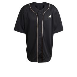 adidas Sportswear Athletic Button Up Shirt 'Stadium' male size XL/XXL Black / White