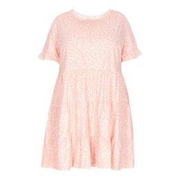Swirly Kleid Damen Gr&ouml;&szlig;e 46 pastellpink / wei&szlig; Winterkleid