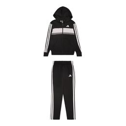 adidas Sportswear Trainingsanzug Jungen Gr&ouml;&szlig;e 140 grau / hellgrau / schwarz / wei&szlig;