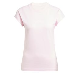 adidas Sportswear Funktionsshirt 'Essentials' Damen Gr&ouml;&szlig;e M rosa / wei&szlig;