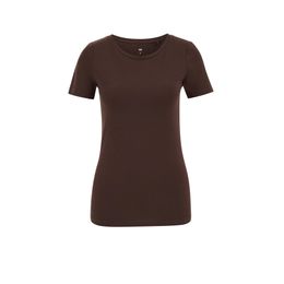 WE Fashion T-Shirt Damen Gr&ouml;&szlig;e L braun