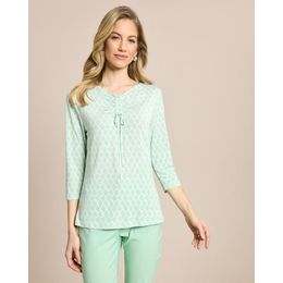 Helena Vera Shirt 3/4-Arm Raffung am Ausschnitt