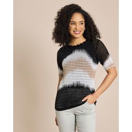 Helena Vera Pullover Lochstrick platzierter Druck