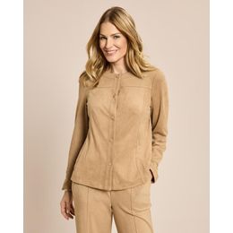 Couture Line Blusenshirt Velourslederimitat
