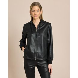 BE GOLD Jacke in Velourslederoptik mit Pr&auml;gung