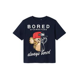 NAME IT Shirt 'Bored Ape' boy size 146/152 Navy / Light brown / Red / White