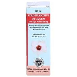 Strophanthus D 4 Sanum Fl&uuml;ssige Verd&uuml;nnung 30 ML