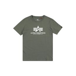 Alpha Industries T-Shirt Jungen Gr&ouml;&szlig;e 104 oliv / wei&szlig;