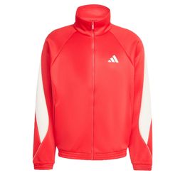 adidas Sportswear Sportsweatjacke 'Stadium' Herren Gr&ouml;&szlig;e XS blutrot / wei&szlig;