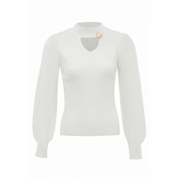 leo selection Pullover Damen Gr&ouml;&szlig;e XS/S gold / wei&szlig;