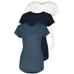 alife and kickin alife & kickin T-Shirt 'AriAK' Damen Gr&ouml;&szlig;e XXL nachtblau / royalblau / wei&szlig;