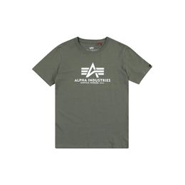 Alpha Industries T-Shirt Jungen Gr&ouml;&szlig;e 104 oliv / wei&szlig;