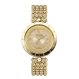 Versace Analog Watch female Gold size One Size