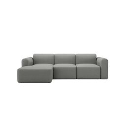 Ecksofa TENKSOM "Rund, Relax-Ecke, Big-Sofa, Endless Seating", grau (mittelgrau), B:266cm H:71cm T:152cm, Sofas, Ecksofa, Bez&uuml;ge wechselbar, Kaltschaum im Sitz, Nordic Swan Ecolabel