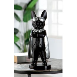 Tierfigur CASABLANCA BY GILDE "Hund Hero Dog stehend", schwarz, B:13cm H:32,5cm T:10cm, Kunstharz, Dekofiguren