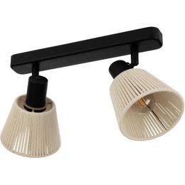 Eglo Deckenspot "SEAGARD Spotlampe - Stahl - E14 - 2X40W - IP20", 2, H: 13,5cm, 1 Stk.schwarz, Leuchten, Deckenlampe, Deckenstrahler, Strahler, L30 x