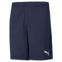 Trainingsshorts Puma "TEAMRISE TRAINING SHORTS", Herren, Gr. XXL, N-Gr, blau (peacoat, Puma wei&szlig;), Interlock, Obermaterial: 100% Polyester, unifarben, regular fit normal, Hosen, sportlicher Stil, f&uuml;r intensive Einheiten und Spieltage