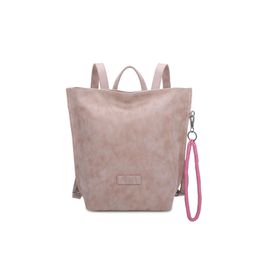 Cityrucksack Fritzi aus Preussen "Fritzi33N", Damen, Gr. B/H/T: 10cm, beige (taupe), Polyurethane, Rucks&auml;cke Cityrucksack, mit abnehmbarer Schl&uuml;sselschlange
