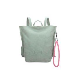 Cityrucksack Fritzi aus Preussen "Fritzi33N", Damen, Gr. B/H/T: 10cm, gr&uuml;n (mint), Polyurethane, Rucks&auml;cke Cityrucksack, mit abnehmbarer Schl&uuml;sselschlange