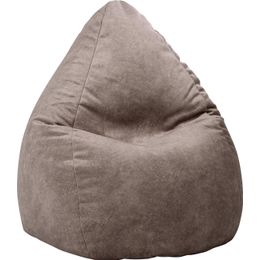 Sitzsack SITTING POINT "Beanbag Karolina", grau (taupe), B:70cm H:110cm T:70cm, Polyester, Polystyrol, Sitzs&auml;cke, Sitzsack