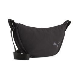 Handtasche Puma "HER 3L Halbrunde Tasche Damen", Damen, Gr. B/H/T: 33cm x 17cm x 10cm onesize, schwarz, Taschen Handtasche