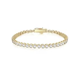 Rougemont Jewellery Bracelet 'Funkelnde Tennisarmband 925 Sterling Silber 18K Gold' female Gold size 18 cm
