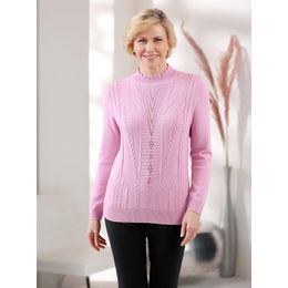 Strickpullover CLASSIC "Pullover", Damen, Gr. 38, rosa (ros&eacute;), 50% Viskose, 28% Polyester, 22% Polyamid, unifarben, Pullover Strickpullover