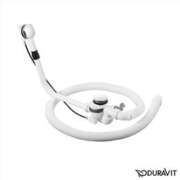 Duravit Quadroval Ab- & &Uuml;berlaufgarnitur mit F&uuml;llfunktion Komplett-Set, 791228000001000,
