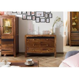 Sideboard Sheesham 110x45x80 dunkelbraun lackiert ANCONA #220