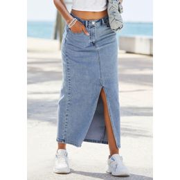 Buffalo Jeans-Rock, Blau, Gr. 40, Damen, R&ouml;cke, Material: Baumwolle, Elasthan