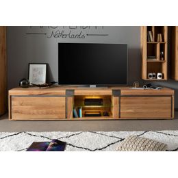 TV-Board Wildeiche / Zerreiche 260x48x50 natur ge&ouml;lt NEW AMSTERDAM #04