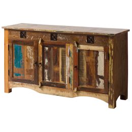 Sideboard Altholz 135x40x75 mehrfarbig lackiert NATURE OF SPIRIT #126