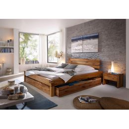 Balkenbett Balkeneiche 160x200 KRAKAU #402