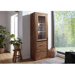 Vitrine Wild-/Zerreiche 62x42x191 Tabacco brown ge&ouml;lt MONTREUX #320