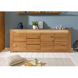 Sideboard Wildeiche 223x40x85 braun ge&ouml;lt KENT #331