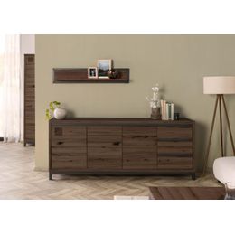 Sideboard Kernbuche 210x45x85 tabacco braun ge&ouml;lt VILLANDERS #252