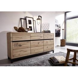 Sideboard Wildeiche 175x45x85 bianco ge&ouml;lt VILLANDERS #208