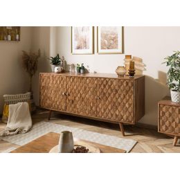 Sideboard Akazie 160x42x75 Akazie natur lackiert MOSAYK #110