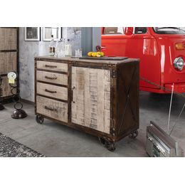 Sideboard Mango 120x46x92 braun lackiert HEAVY INDUSTRY #225