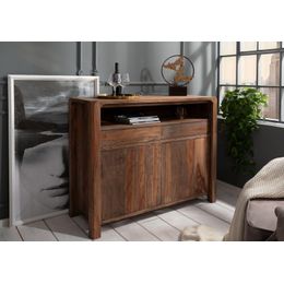 Sideboard Sheesham 120x45x100 grau ge&ouml;lt BUENO #2005