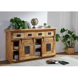 Sideboard Mango 150x45x90 natur lackiert RAILWAY #120