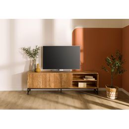 TV-Board Akazie 180x40x55 natur lackiert MARRAKESCH #105