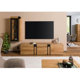 TV-Board Wildeiche 200x48x50 natur ge&ouml;lt ROTTERDAM #121