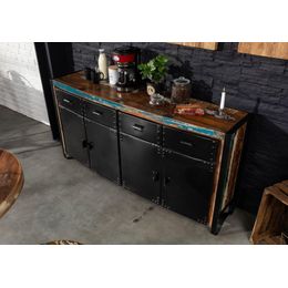 Sideboard Altholz 180x43x90 mehrfarbig lackiert INDUSTRIAL #101