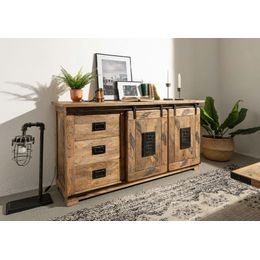 Sideboard Mango 150x45x80 natur lackiert RAILWAY #100