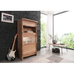Vitrine Akazie 71x45x147 natur lackiert PURE ACACIA #110
