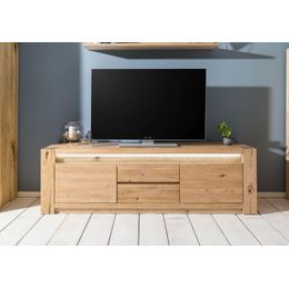 TV-Board Wildeiche 173x40x53 beige ge&ouml;lt KENT #210
